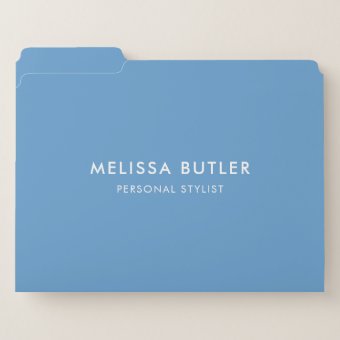 Minimalist Modern | Blue File Folder | Zazzle