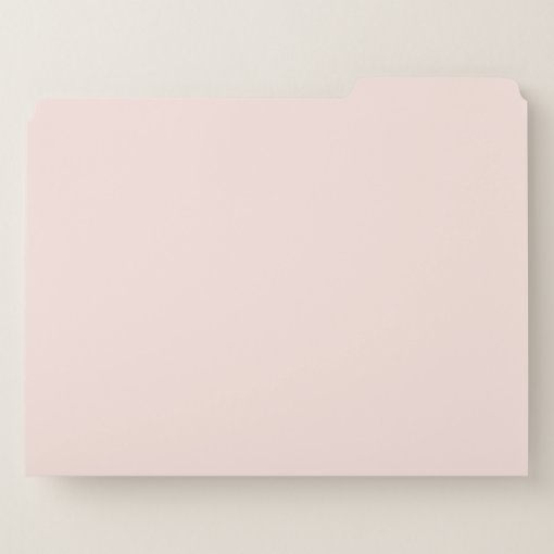 Minimalist Modern | Blush Pink File Folder | Zazzle