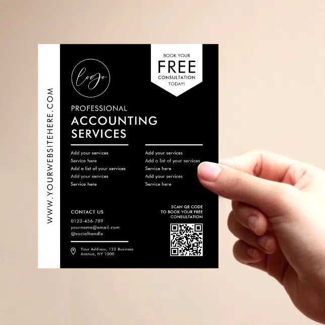 Minimalist Modern Business QR Code Promotional Flyer | Zazzle