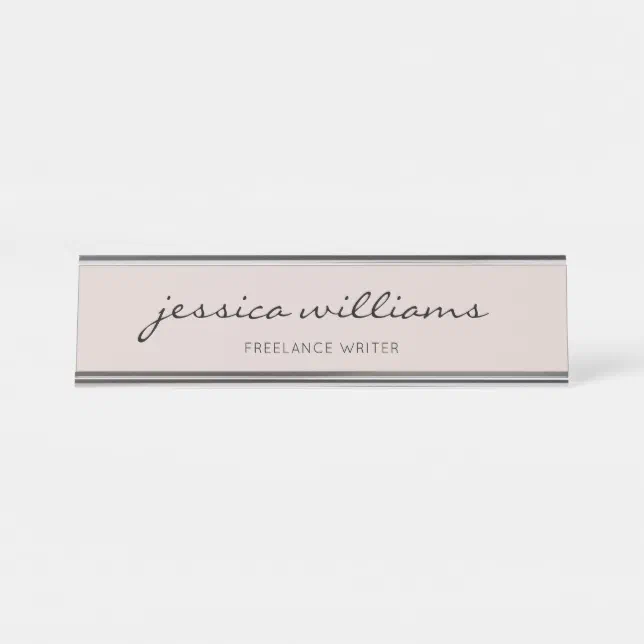 Minimalist Modern Calligraphy Desk Name Plate | Zazzle