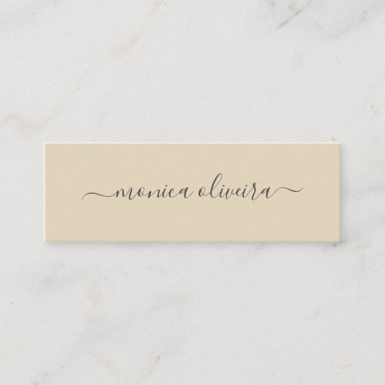 Minimalist Modern Calligraphy Mini Business Card | Zazzle.com