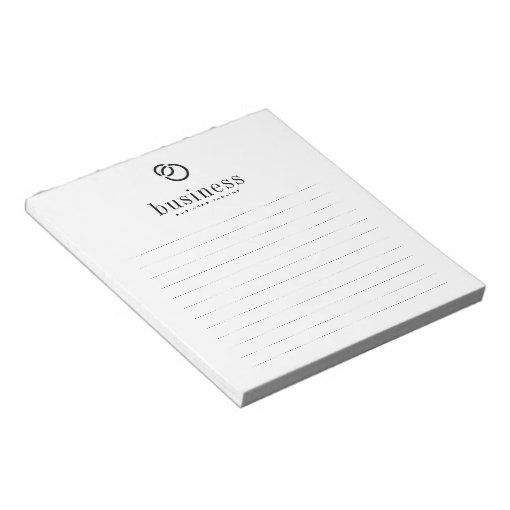 Minimalist Modern Chic Simple Business Name Logo Notepad | Zazzle