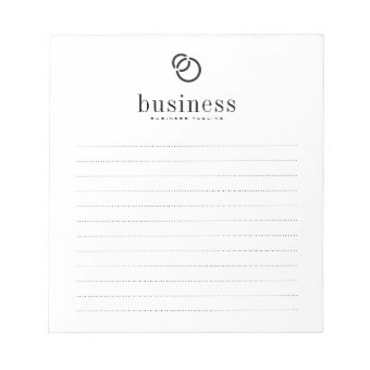 Minimalist Modern Chic Simple Business Name Logo Notepad | Zazzle
