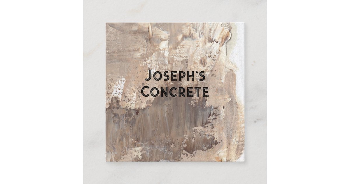 Minimalist, Modern Construction Contractor Square Business Card | Zazzle