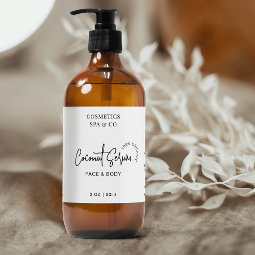 Minimalist Modern Cosmetic Bottle 2 OZ Product Label | Zazzle