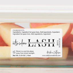 Minimalist Modern Cosmetic Tube Lash Mascara Label | Zazzle