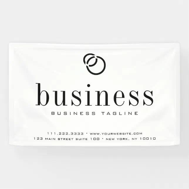 Minimalist Modern Elegant Business Name Logo Banner | Zazzle