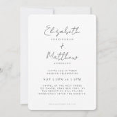 Minimalist Modern Elegant Chic Simple Wedding Invitation | Zazzle