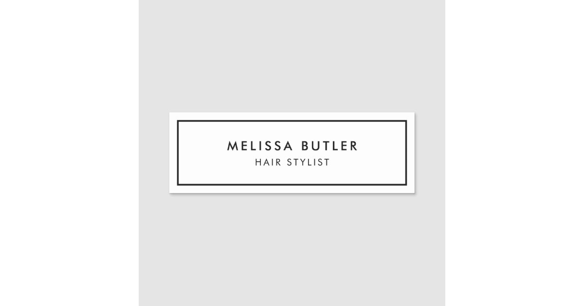 Minimalist Modern Elegant Name Tag | Zazzle