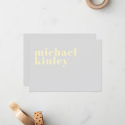 Minimalist modern elegant typography name note card | Zazzle