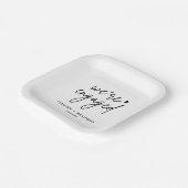 Minimalist Modern Engagement Party Engaged Paper Plates | Zazzle