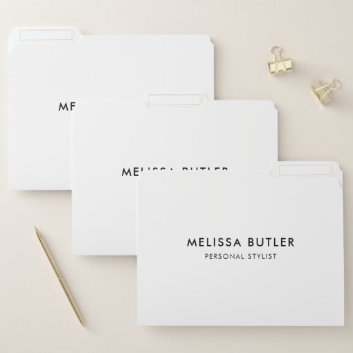Minimalist Modern File Folder | Zazzle