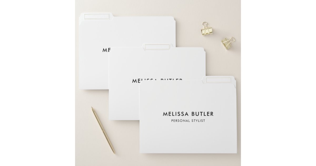 Minimalist Modern File Folder | Zazzle