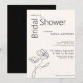 Minimalist Modern Floral Dusty Blue and Buff Invitation | Zazzle
