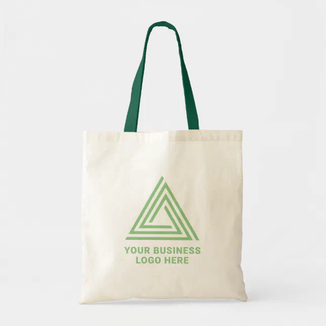 Minimalist Modern Green Business Logo Tote Bag | Zazzle