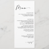 Minimalist Modern Handwriting Wedding Dinner Menu | Zazzle