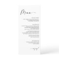 Minimalist Modern Handwriting Wedding Dinner Menu | Zazzle