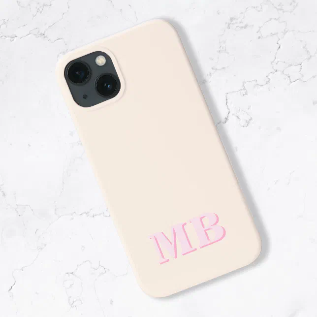 Minimalist Modern Initial Monogram Case-Mate iPhone Case | Zazzle