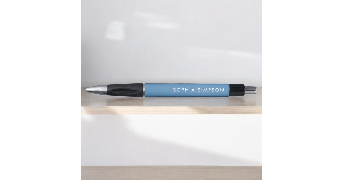 Minimalist Modern Light Blue Pen | Zazzle