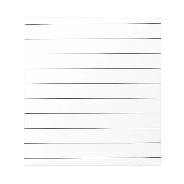 Minimalist Modern Lined Paper Professional Notepad | Zazzle