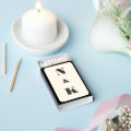 Minimalist Modern Monogram Ivory Cream Wedding Matchboxes | Zazzle