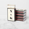Minimalist Modern Monogram Ivory Cream Wedding Matchboxes | Zazzle