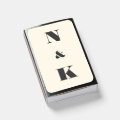 Minimalist Modern Monogram Ivory Cream Wedding Matchboxes | Zazzle