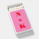 Minimalist Modern Monogram Pink and Red Wedding Matchboxes | Zazzle