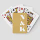 Minimalist Modern Monogram Yellow Custom Wedding Poker Cards | Zazzle