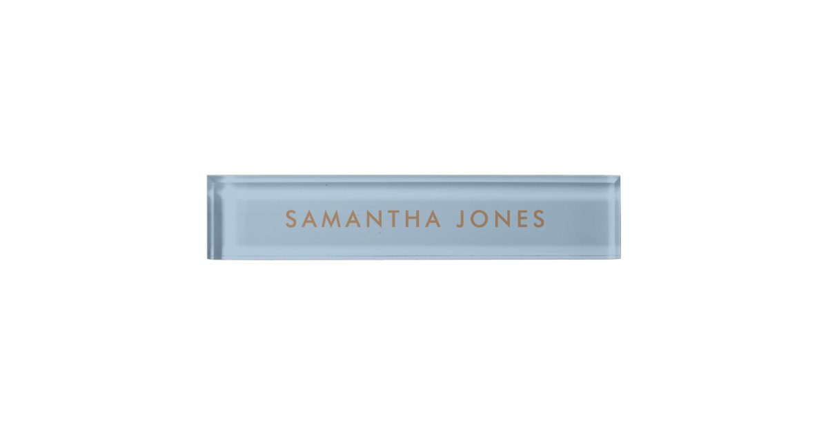 Minimalist Modern Nameplate | Zazzle
