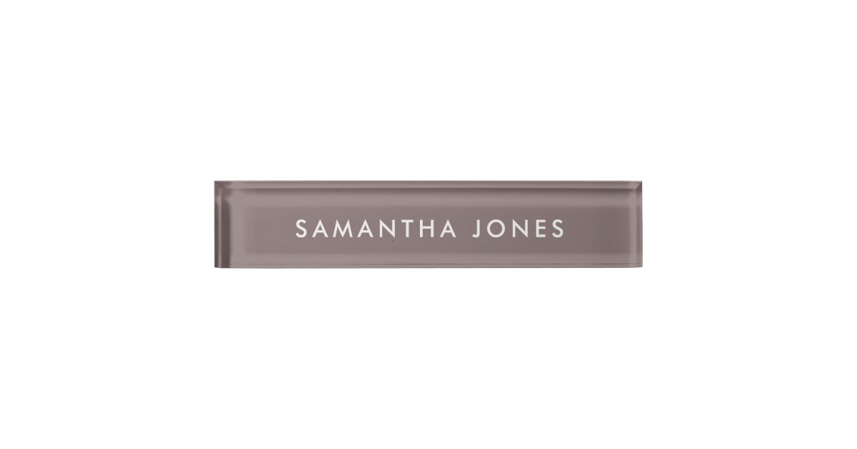 Minimalist Modern Nameplate | Zazzle