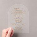 Minimalist Modern Nikkah Muslim Islamic Wedding Acrylic Invitations ...