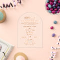 Minimalist Modern Nikkah Muslim Islamic Wedding Acrylic Invitations ...