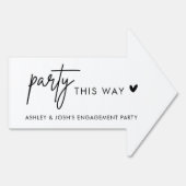Minimalist Modern Party This Way Arrow Sign | Zazzle