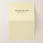 Minimalist Modern | Pastel Yellow File Folder | Zazzle