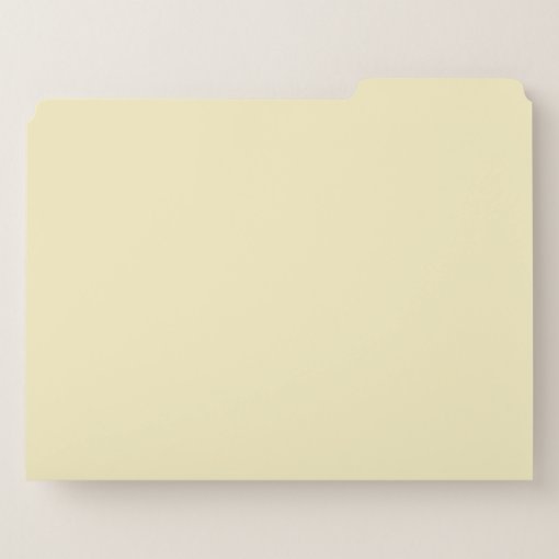 Minimalist Modern | Pastel Yellow File Folder | Zazzle