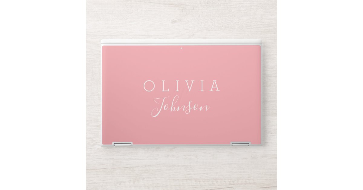 Minimalist Modern Pink HP Laptop Skin | Zazzle