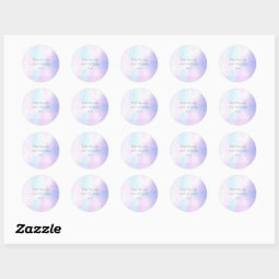 Minimalist Modern Professional Iridescent Classic Round Sticker | Zazzle