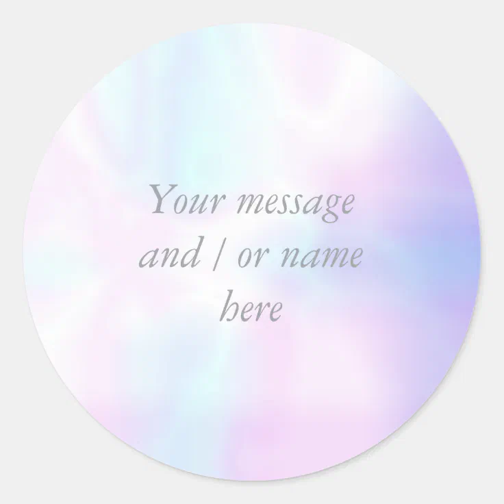 Minimalist Modern Professional Iridescent Classic Round Sticker | Zazzle