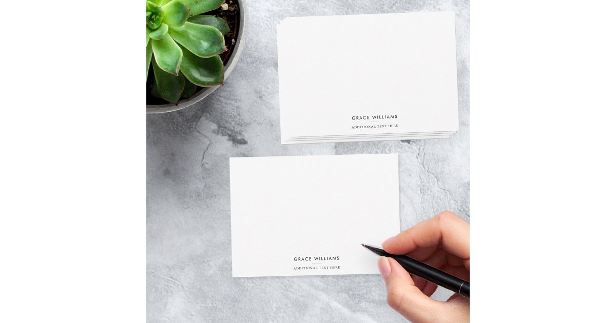 Minimalist Modern Professional Note Card | Zazzle