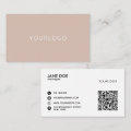 Minimalist Modern Professional With QR Code Business Card | Zazzle