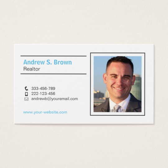 Minimalist Modern Realtor Photo Business Cards | Zazzle.com