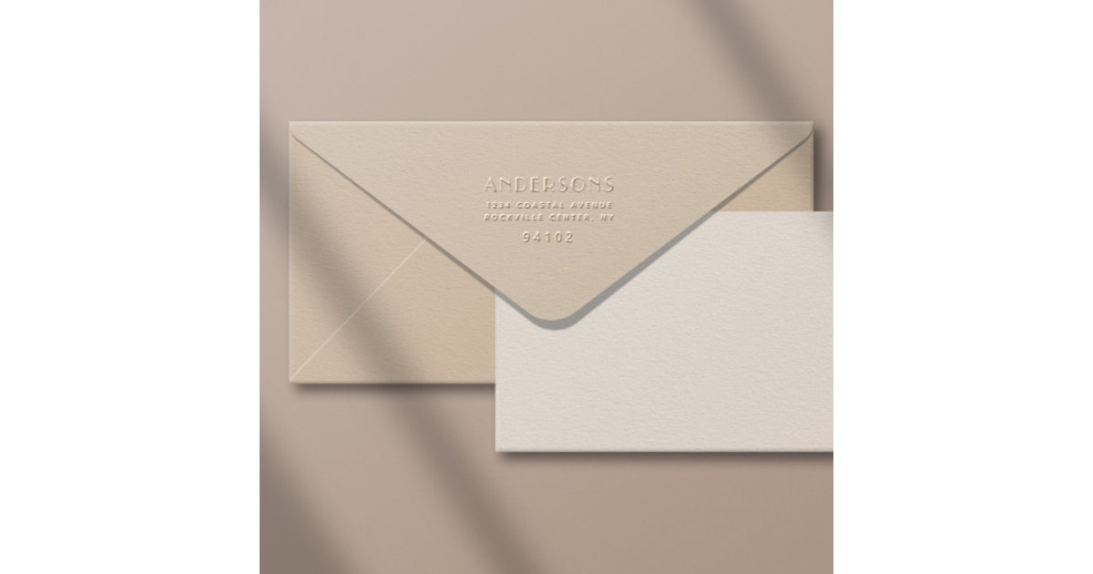 Minimalist Modern Return Address Embosser | Zazzle