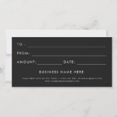 Minimalist Modern Script & Logo Gift Certificate | Zazzle
