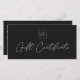 Minimalist Modern Script & Logo Gift Certificate | Zazzle
