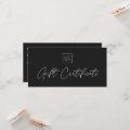 Minimalist Modern Script & Logo Gift Certificate | Zazzle