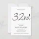Minimalist Modern Simple Calligraphy 32nd Birthday Invitation | Zazzle
