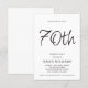 Minimalist Modern Simple Calligraphy 70th Birthday Invitation | Zazzle