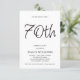 Minimalist Modern Simple Calligraphy 70th Birthday Invitation | Zazzle