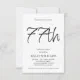 Minimalist Modern Simple Calligraphy 77th Birthday Invitation | Zazzle
